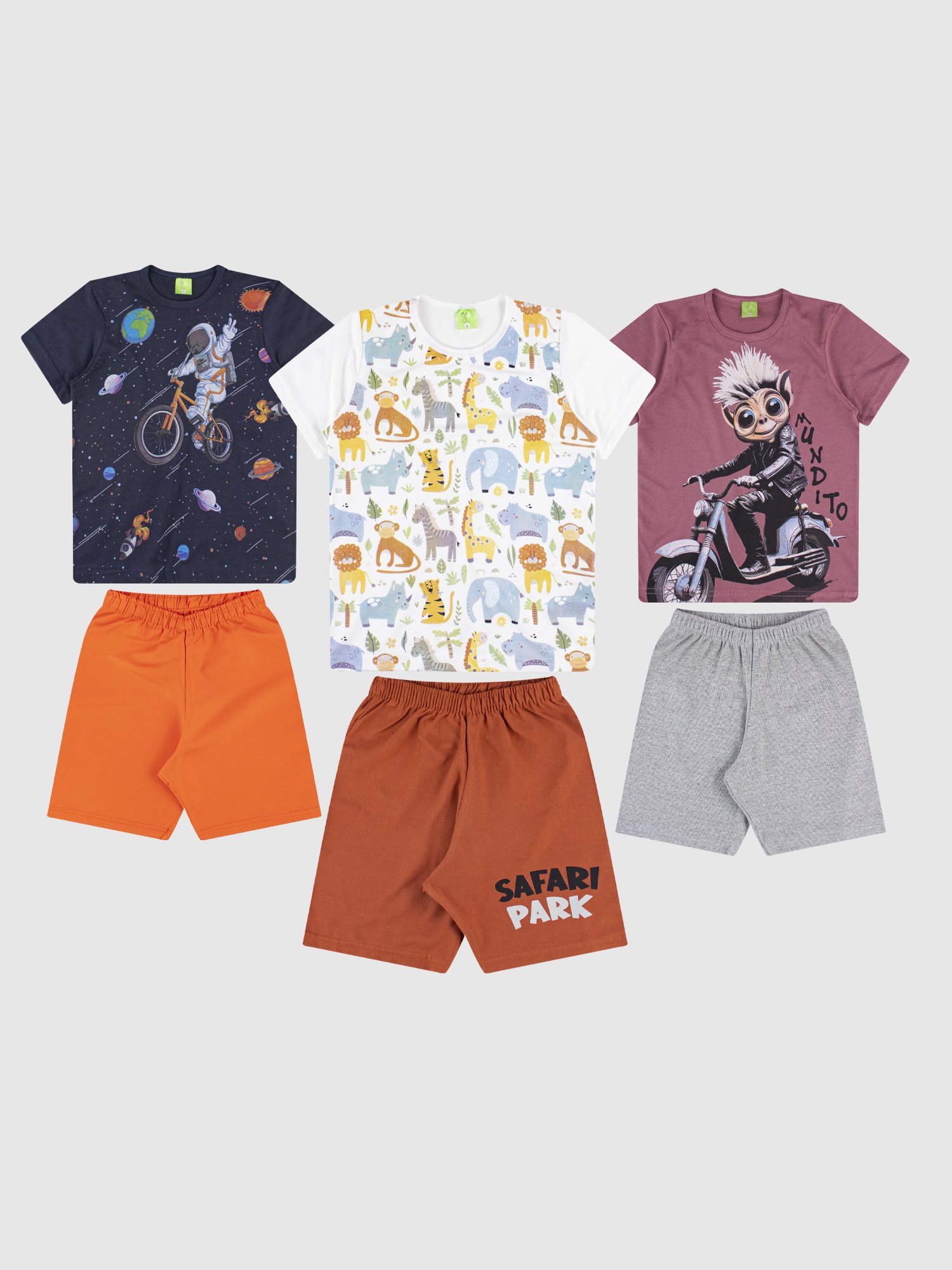 Kit 3 Conjuntos Verão Masculino