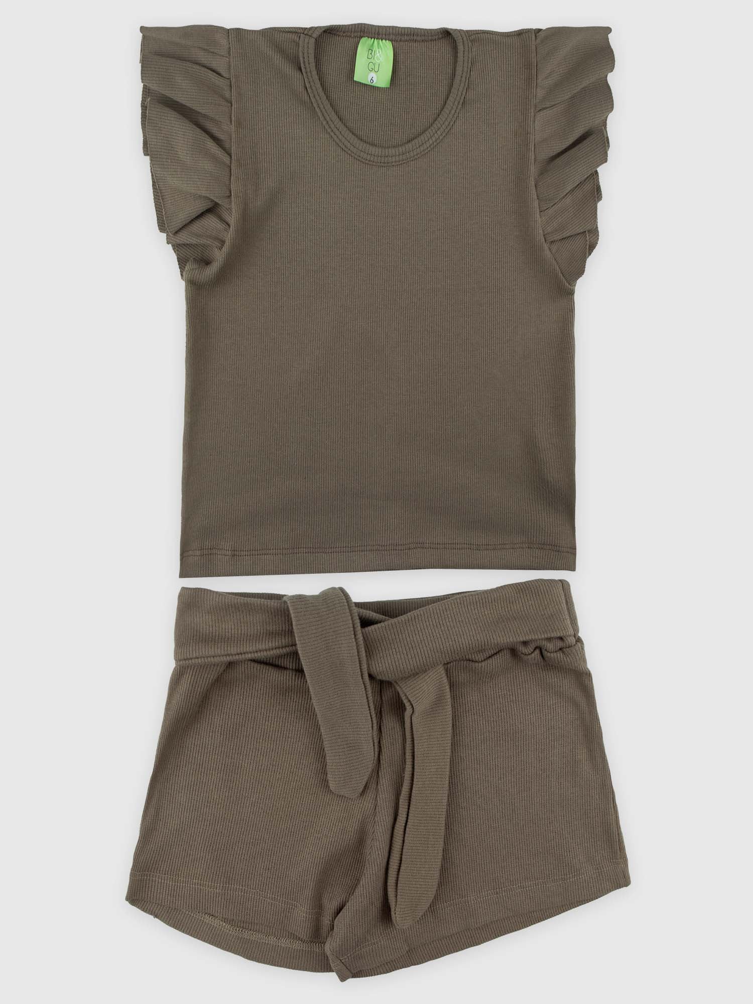 Conjunto Infantil Cropped/Short Menina Verão