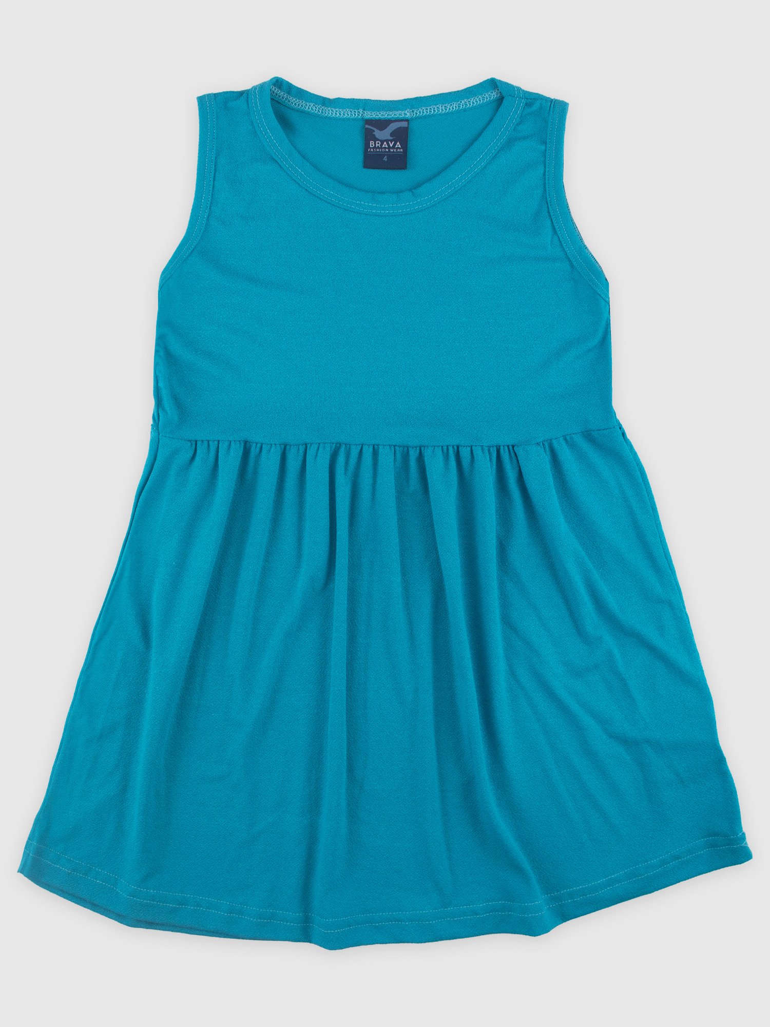 Vestido Regata Infantil Menina Verão Azul Turquesa